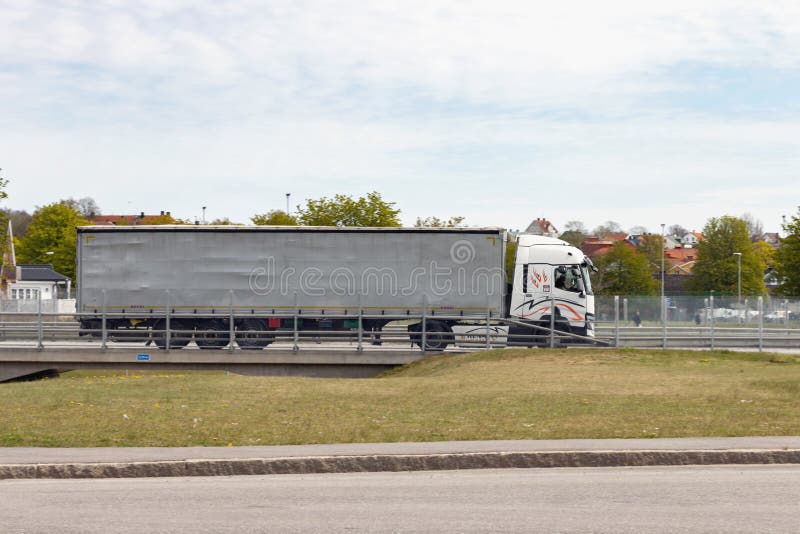 Truck Logistic Transport Goods on the Highway Editorial Photography ...