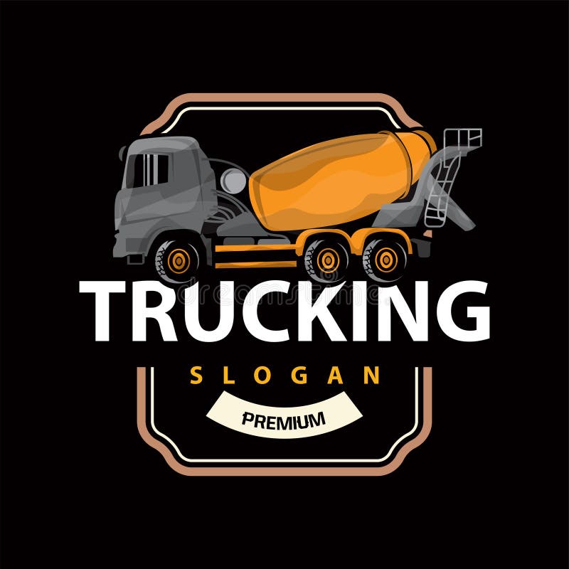 Truck Logo Heavy Vehicle Mining Truck Transportation Design Vector ...