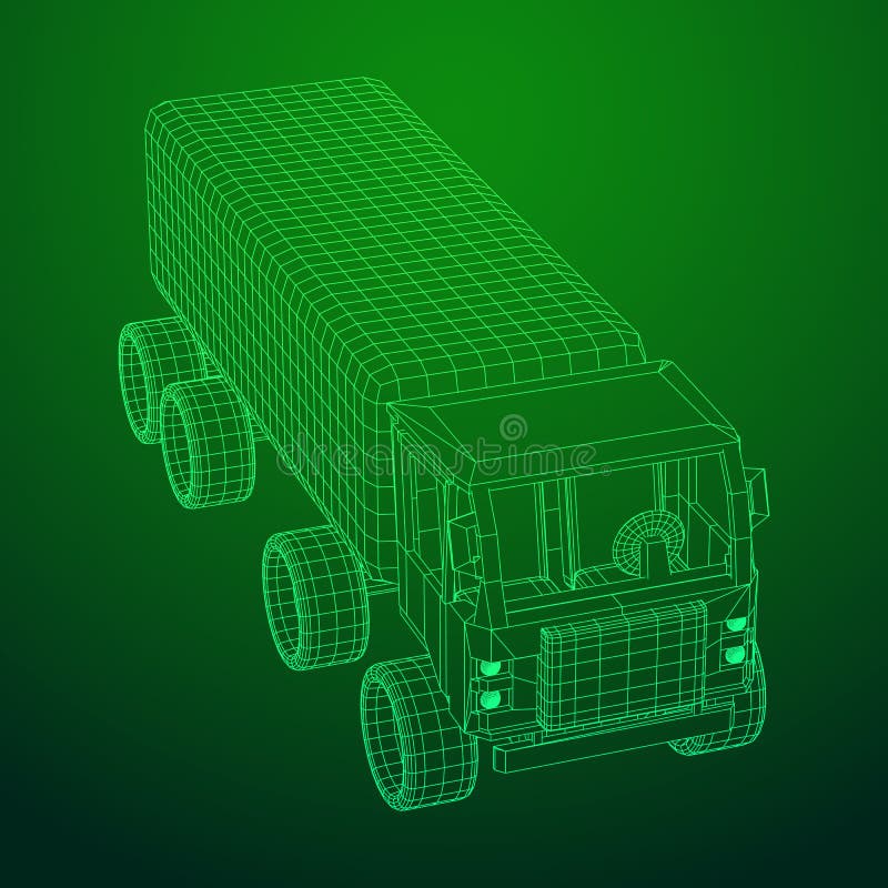 Truck or Lorry Car. Vector. Stock Vector - Illustration of semi ...