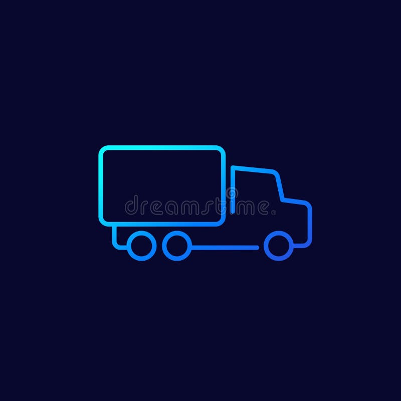 Lorry line icon. stock vector. Illustration of automobile - 94425733