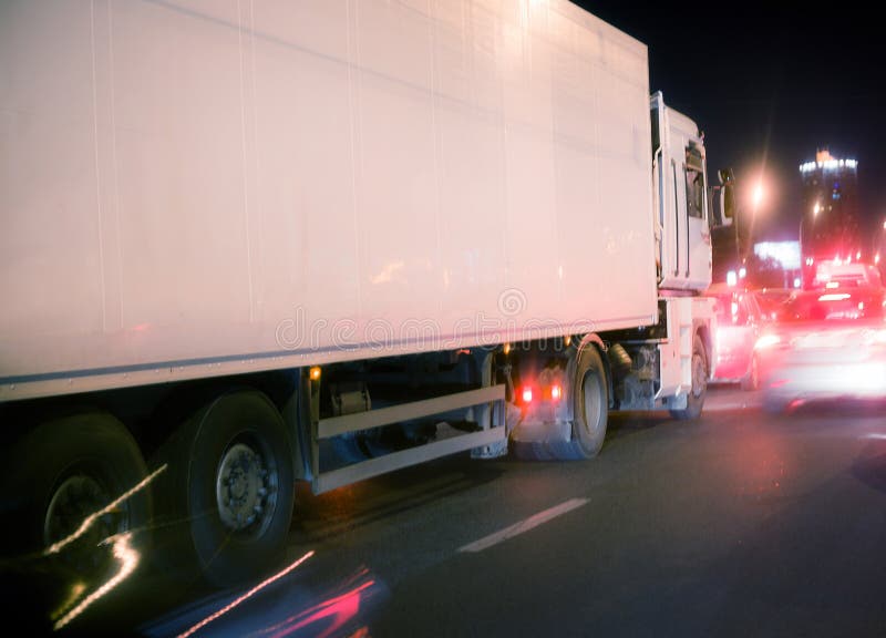 Truck stock image. Image of auto, logistics, town, long - 65089259