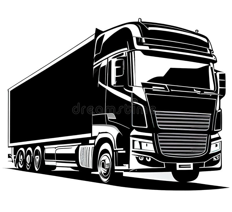 Truck Lorry Silhouette Logo Concept Vector Style Made with Generative ...