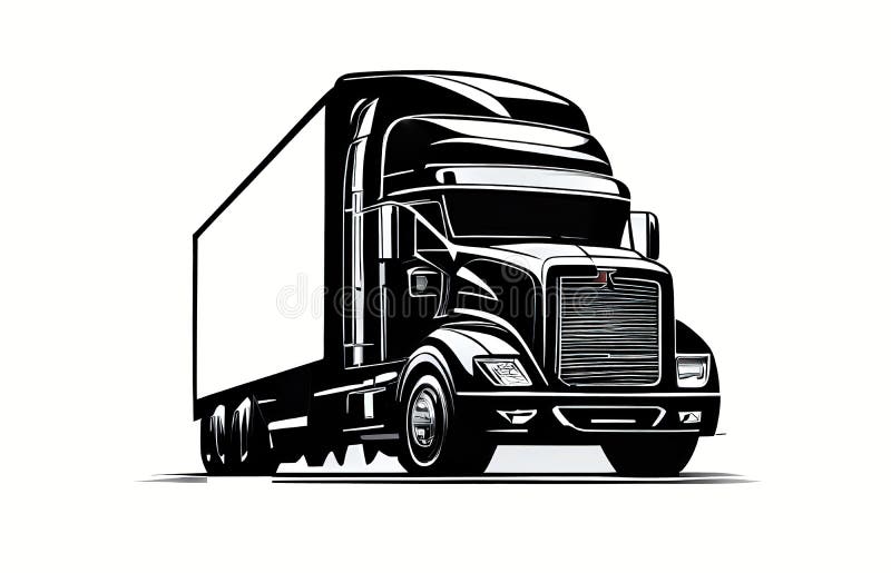 Truck Lorry Silhouette Logo Concept Vector Style Made with Generative ...
