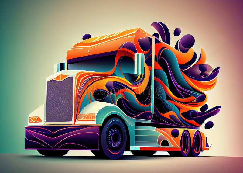 Truck Lorry Silhouette Logo Concept Vector Style Made with Generative ...