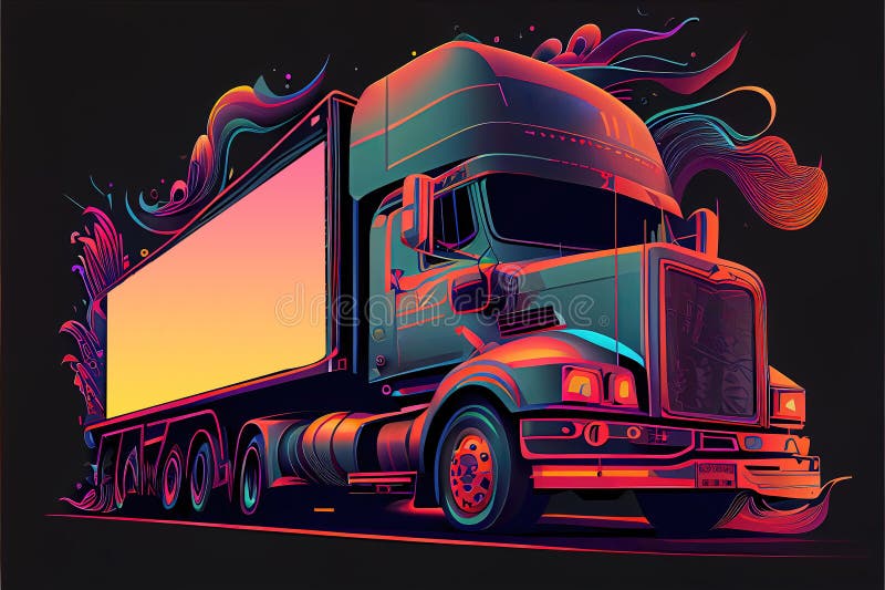 Truck Lorry Silhouette Logo Concept Vector Style Made with Generative ...