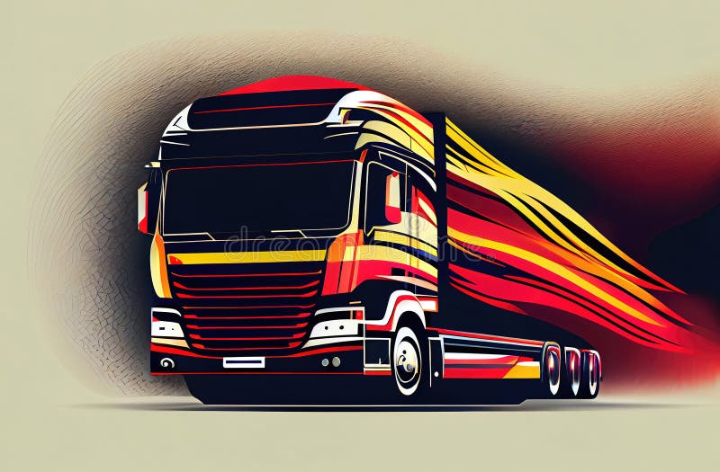 Truck Lorry Silhouette Logo Concept Vector Style Made with Generative ...