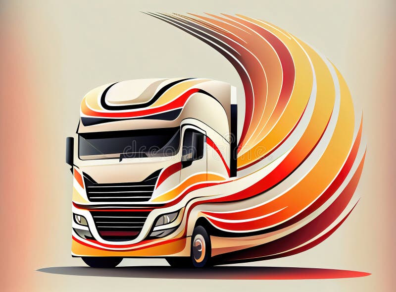 Truck Lorry Silhouette Logo Concept Vector Style Made with Generative ...