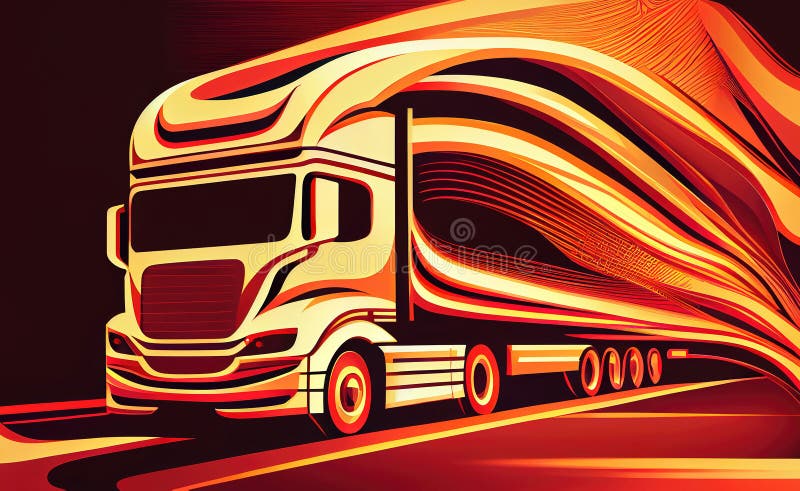 Truck Lorry Silhouette Logo Concept Vector Style Made with Generative ...