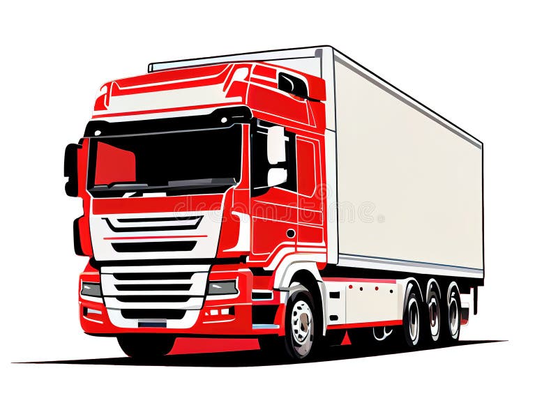 Truck Lorry Silhouette Logo Concept Vector Style Made with Generative ...