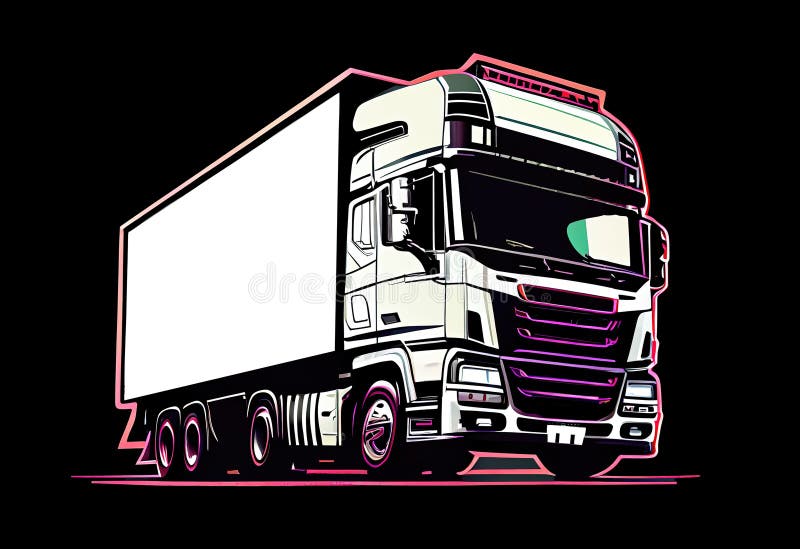 Truck Lorry Silhouette Logo Concept Vector Style Made with Generative ...