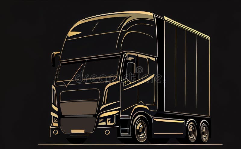 Truck Lorry Silhouette Logo Concept Vector Style Made with Generative ...