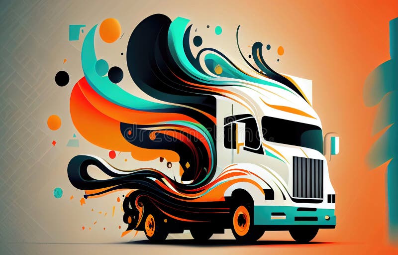 Truck Lorry Silhouette Logo Concept Vector Style Made with Generative ...