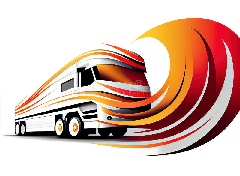 Truck Lorry Silhouette Logo Concept Vector Style Made with Generative ...