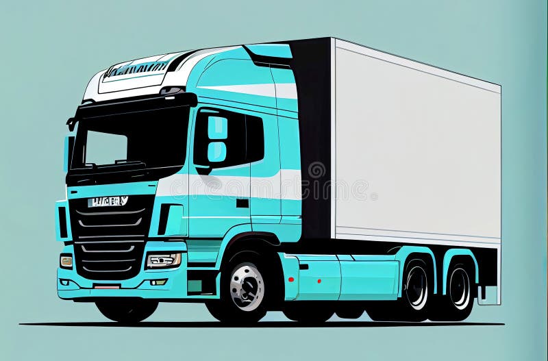 Truck Lorry Silhouette Logo Concept Vector Style Made with Generative ...