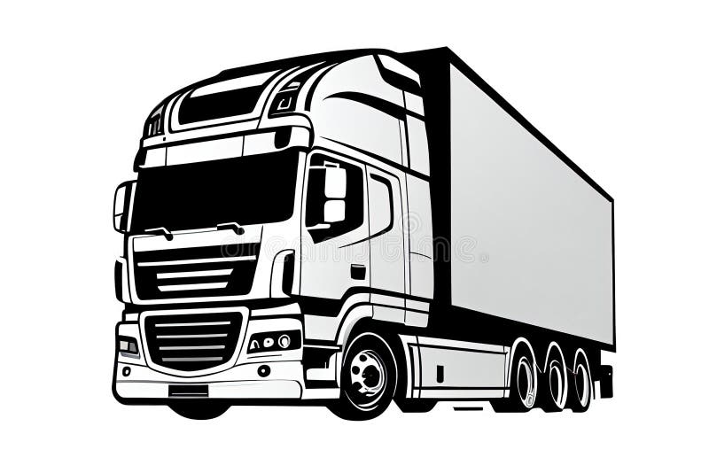 Truck Lorry Silhouette Logo Concept Vector Style Made with Generative ...