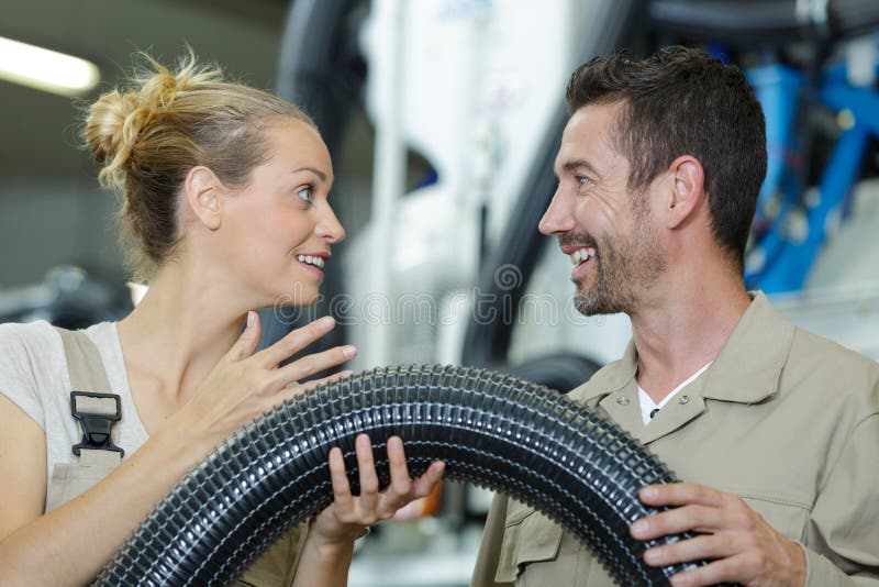Truck Mechanic Colleagues Having Fun Stock Photo - Image of duty ...
