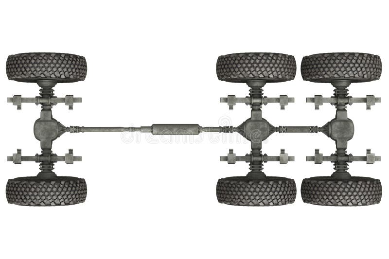 Truck Military Chassis, Top View Stock Illustration - Illustration of ...