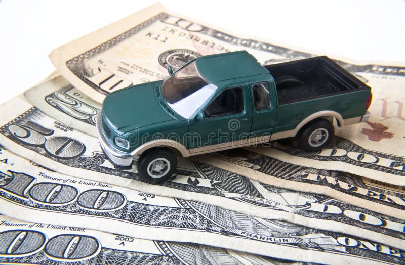 Truck with Money stock image. Image of money, twenty - 11550877