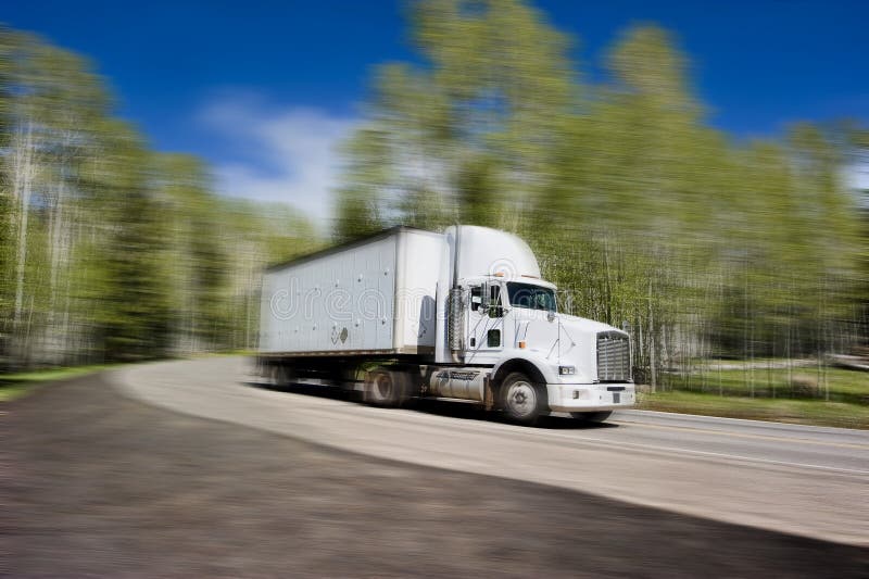 Fast moving truck stock image. Image of eighteen, motion - 993923