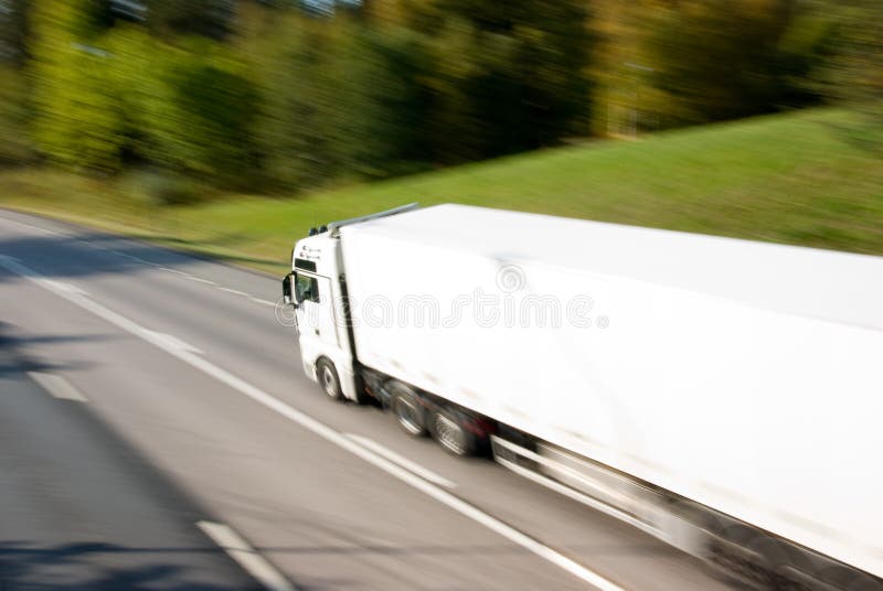 Truck in motion stock photo. Image of outdoors, trucking - 6456582