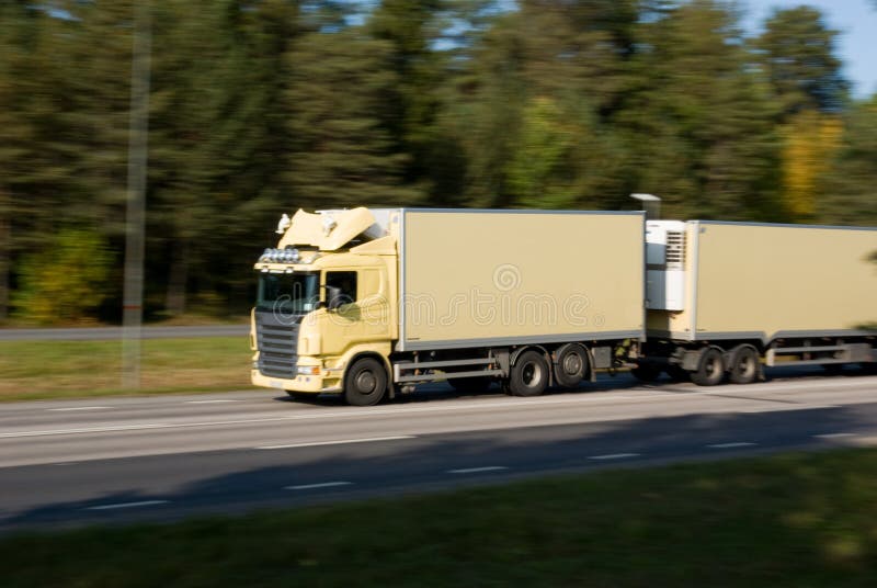 Truck in motion stock photo. Image of cargo, truck, outdoors - 6456594