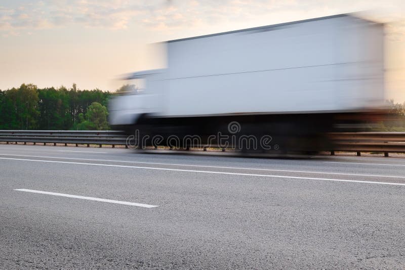 Truck in movement stock image. Image of chain, logistic - 48079377