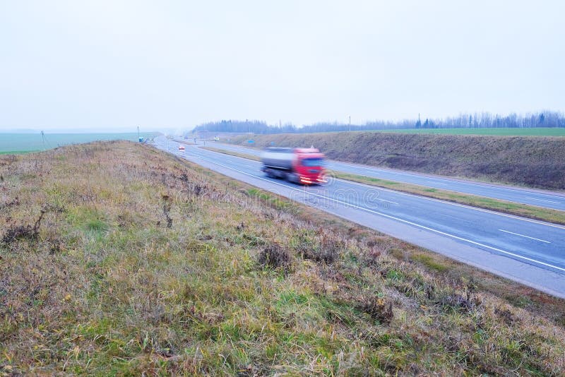 Truck in movement stock image. Image of chain, logistic - 48079377