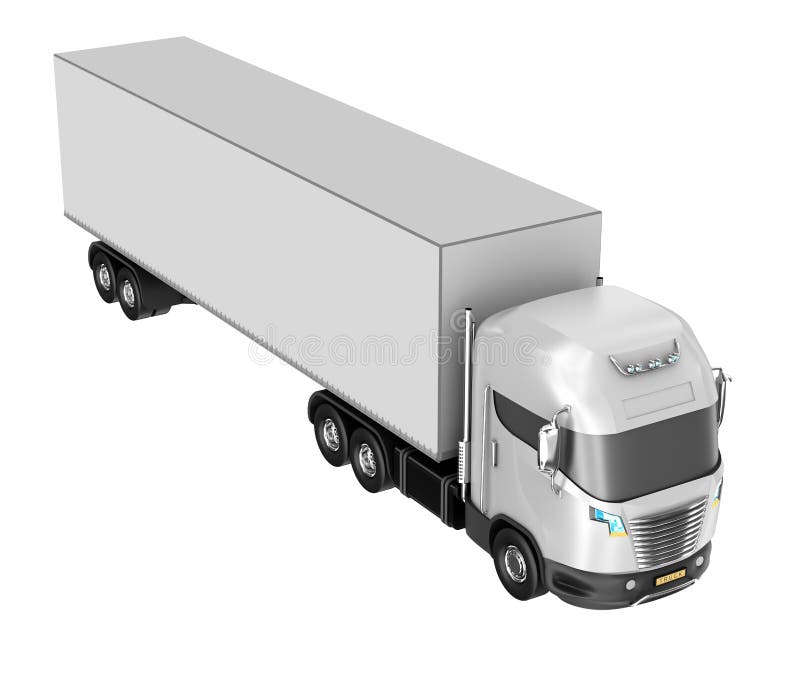 Truck over white. stock illustration. Illustration of freight - 60468927