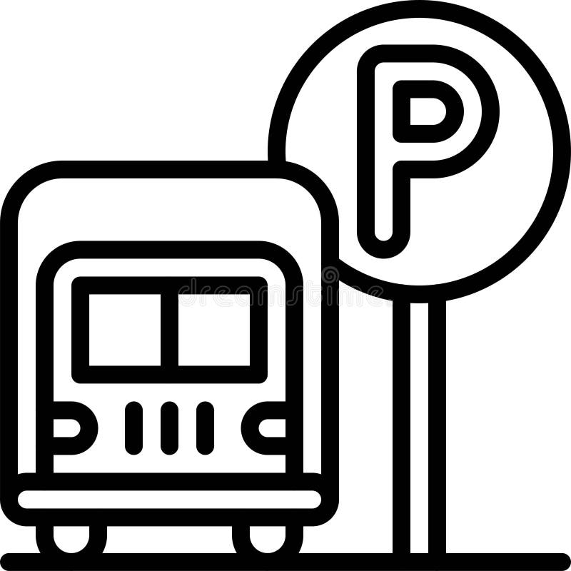 Truck Parking Icon, Parking Lot Related Vector Stock Vector ...