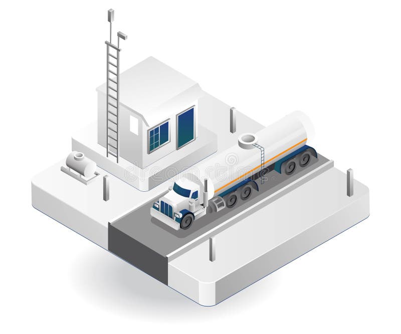 Truck Pays the Counter at the Cashier Post Stock Illustration ...