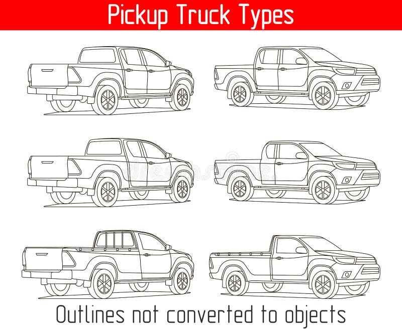 Pickup Truck Outline Drawing Pickup Truck Outline Drawing | Free