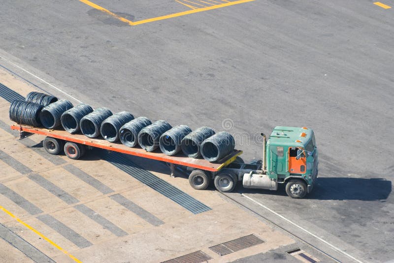 Truck in pier stock photo. Image of delivery, drive, driver - 5419502