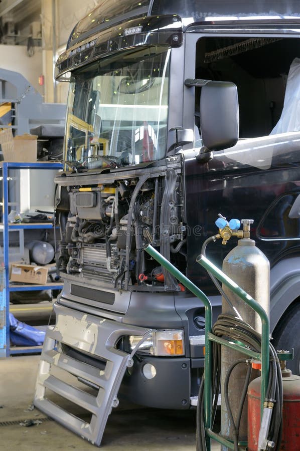 Truck repair. stock image. Image of auto, truck, control - 12935669