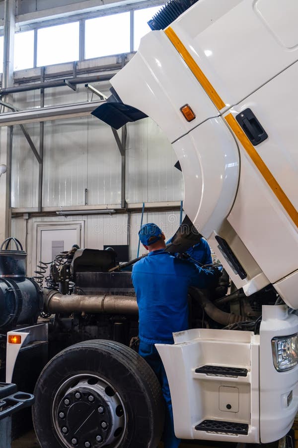 Truck repair service stock image. Image of engine, business - 213947889