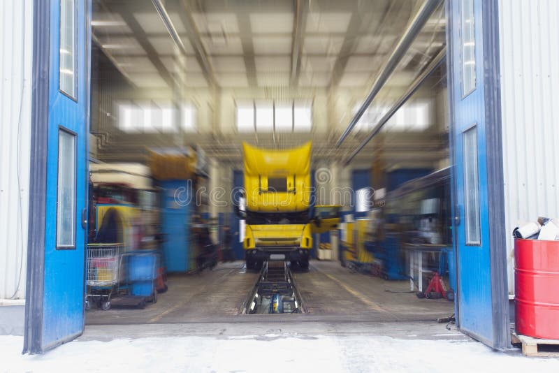 Truck Repair Workshop Inspection Trench Stock Photo - Image of lighting ...