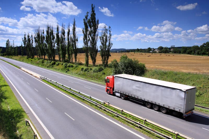 Truck on the road stock image. Image of heavy, nature - 26068317