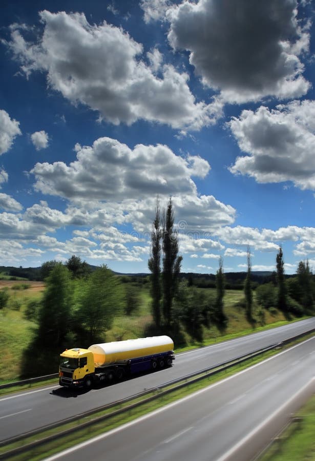 Truck on the road stock image. Image of trip, logistic - 26693387