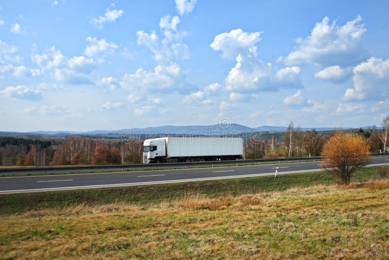 Truck on the road stock image. Image of business, automobile - 39705865