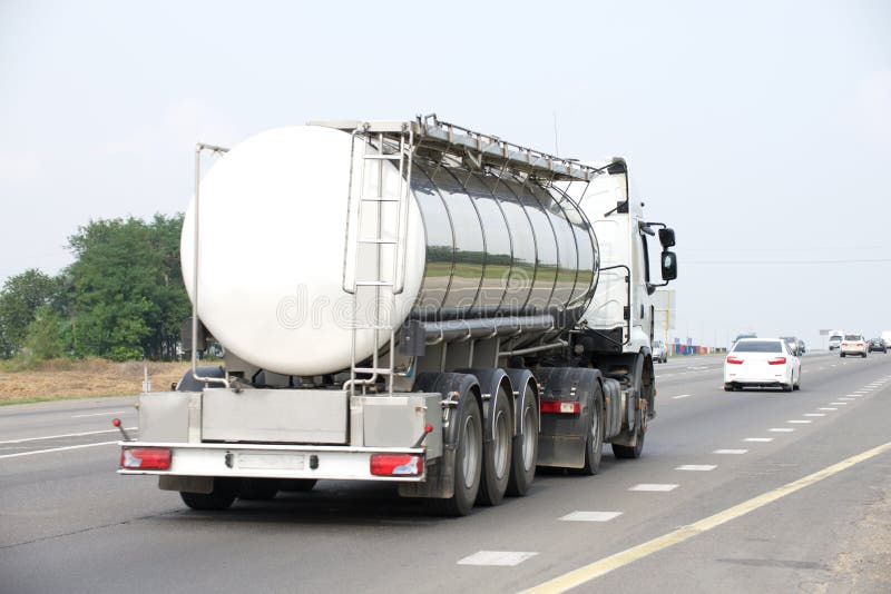 Truck on the road stock image. Image of container, highway - 76864039