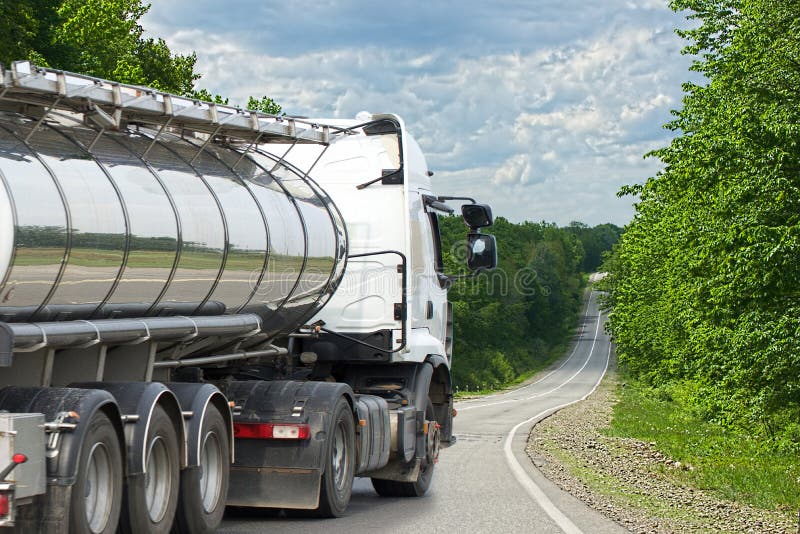 Truck on the road stock photo. Image of industrial, full - 77674450