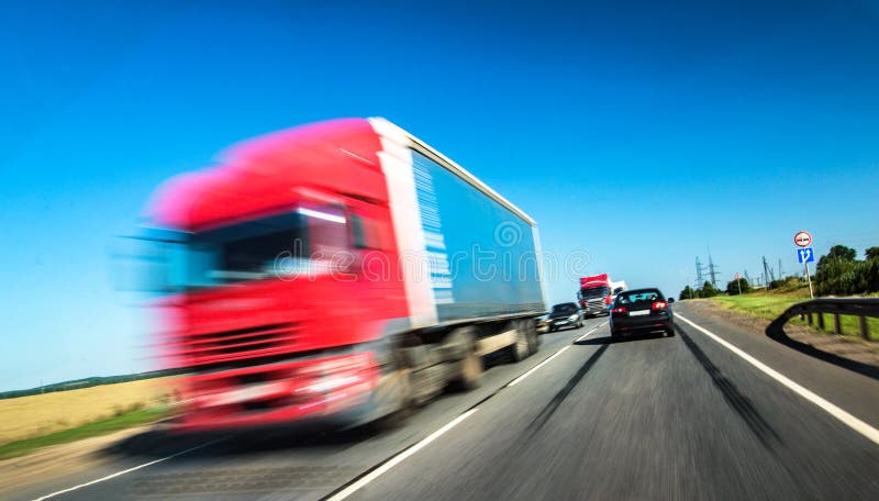 Truck on road stock image. Image of business, activity - 139946999