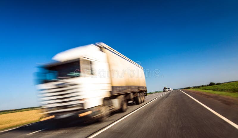 Truck on road stock image. Image of company, fast, lorry - 142447533