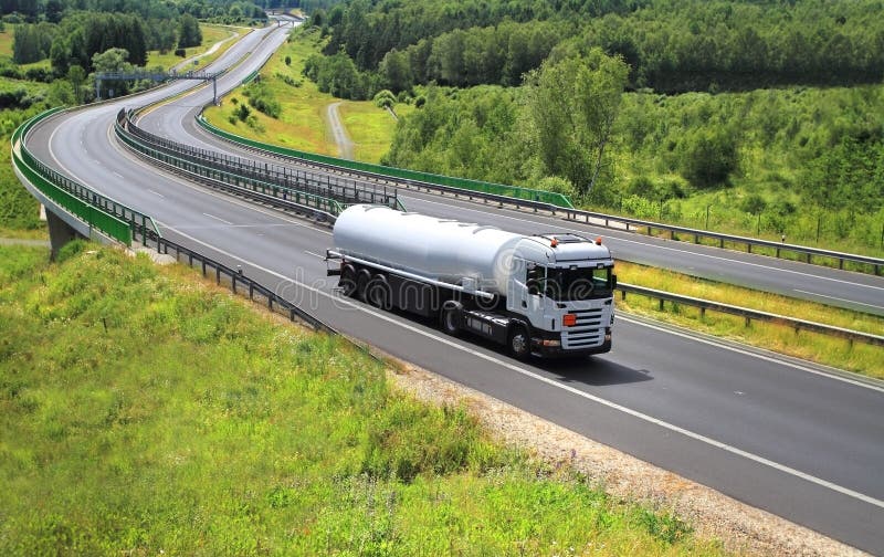 Truck on the road stock photo. Image of lorry, truck - 63014394