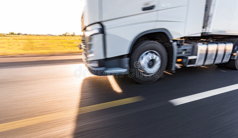 Truck on road stock image. Image of cargo, industrial - 126929503