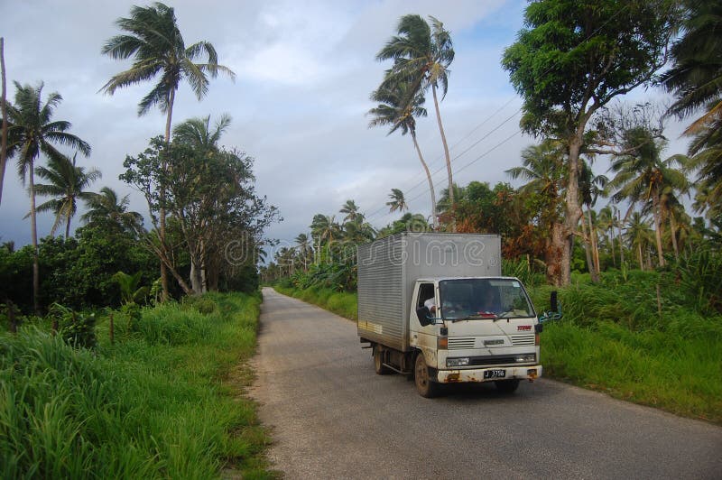 Truck at road in Tonga editorial image. Image of truck - 31732345