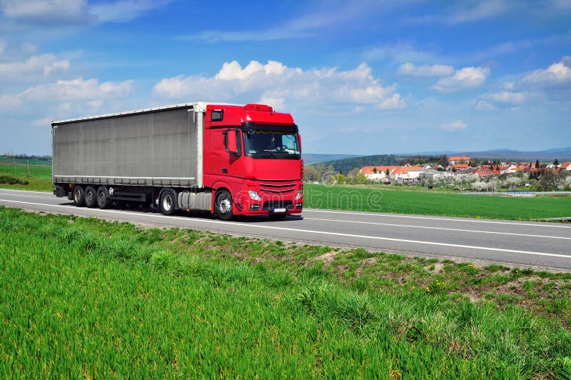Truck on road stock photo. Image of cargo, industry, road - 70551014