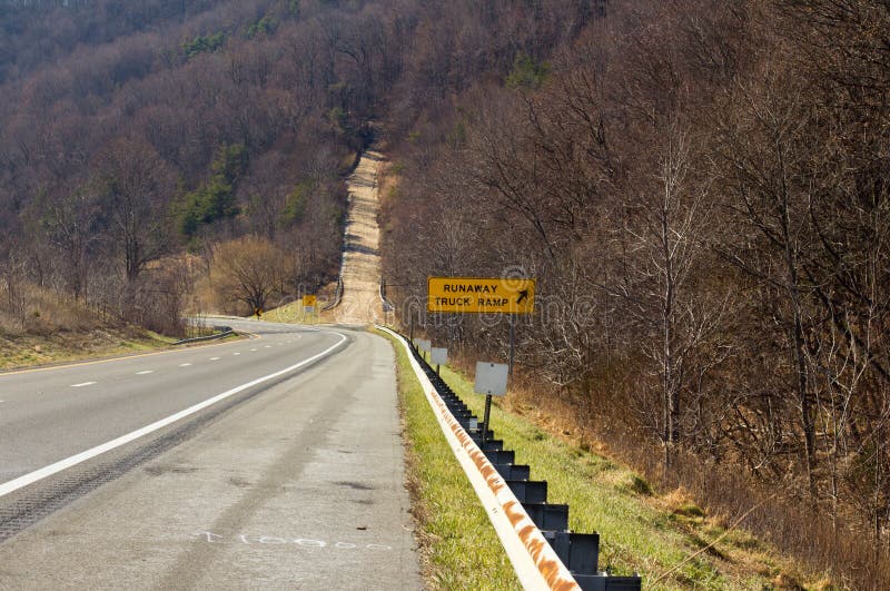 Truck Runaway Ramp stock photo. Image of highway, speed - 23333640