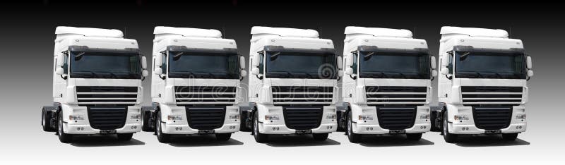 Different Types of Trucks and Lorries Icons Stock Vector - Illustration ...