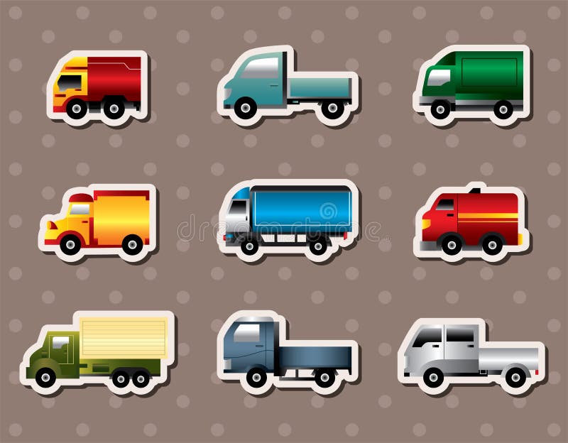 Truck stickers stock vector. Illustration of forklift - 27296462