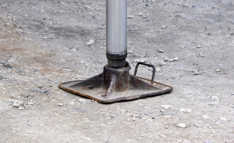 Truck Strong Outrigger Stabilizing Legs Extended. Tractor on Extended ...